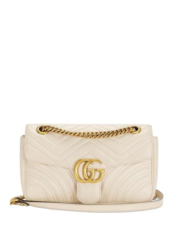 Gucci Gg Marmont Shoulder Bag - White
