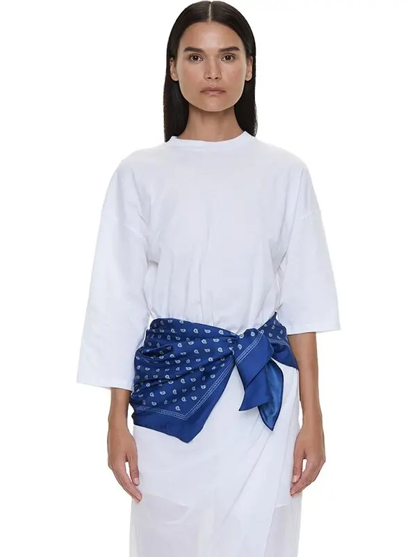 Christopher Esber Bandana Scarf Pareo Tee White Cotton - White Indigo