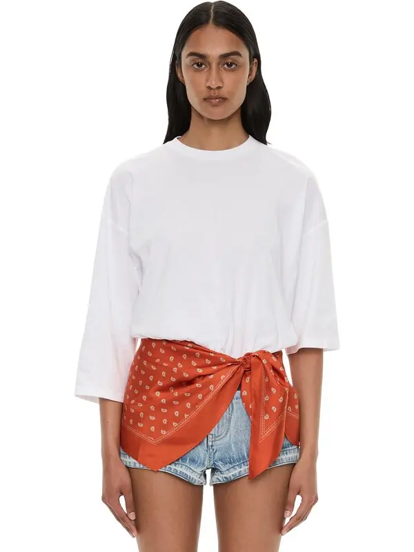 Christopher Esber Bandana Scarf Pareo Tee - White Carnelian