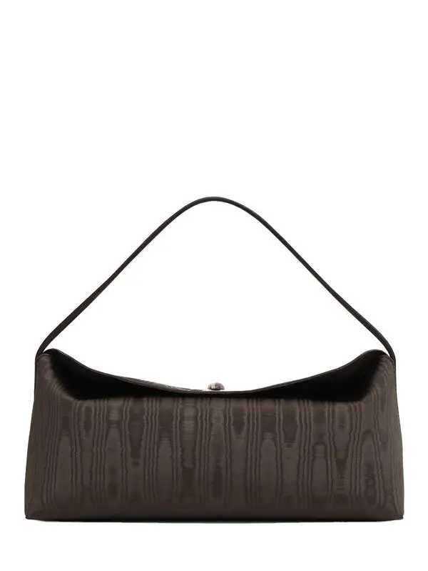 Christopher Esber Doba Quartz Turnlock Moire Shoulder Bag - Carob