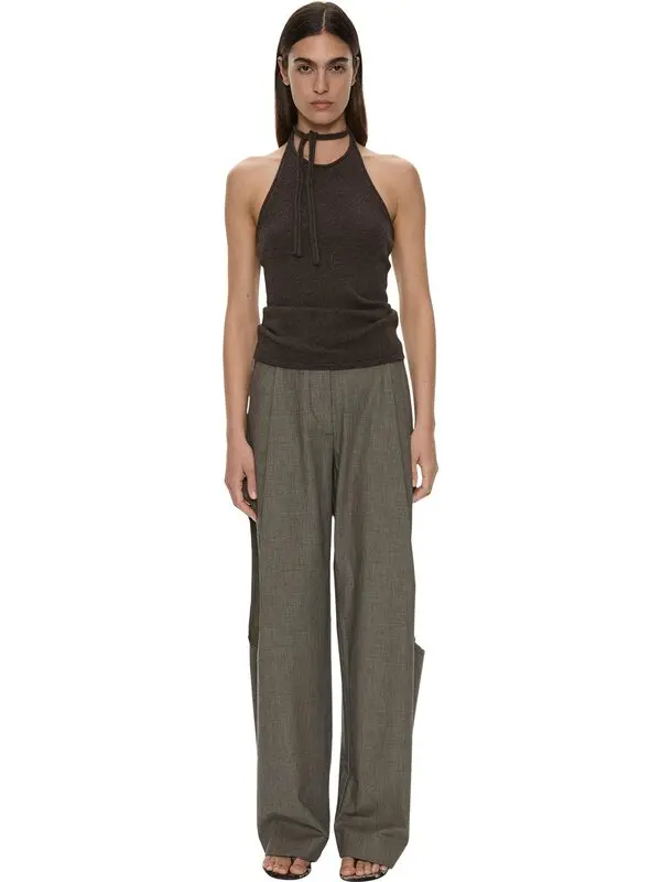 Christopher Esber Cashmere Halter Tank - Umber