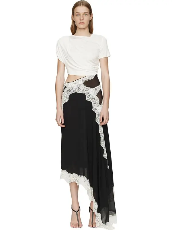 Christopher Esber Verve Twisted Tee Dress - Black White