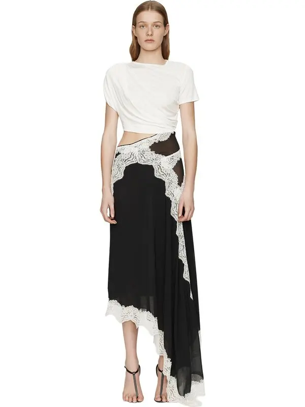 Christopher Esber Verve Twisted Tee Dress - Black White