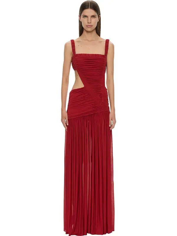 Christopher Esber Orion Separation Gown - Cranberry