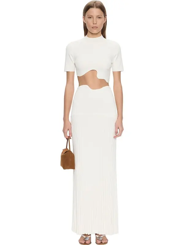 Christopher Esber Maparadita Pleated Skirt - White