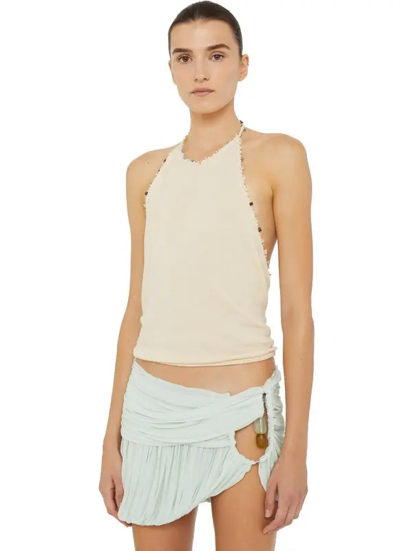 Christopher Esber Beach Quartz Halter Tank - Bone
