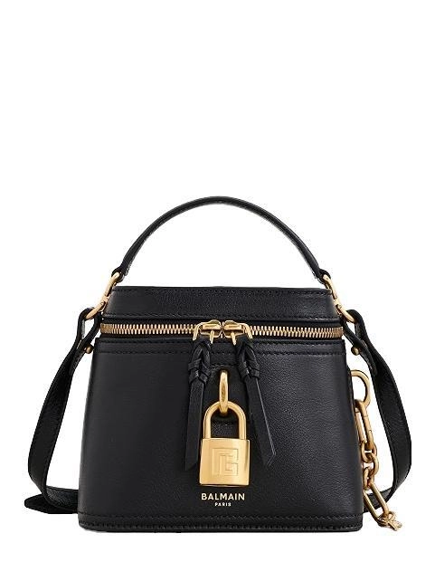 Balmain Pulse Buffalo Leather Vanity Bag - 0pa Noir