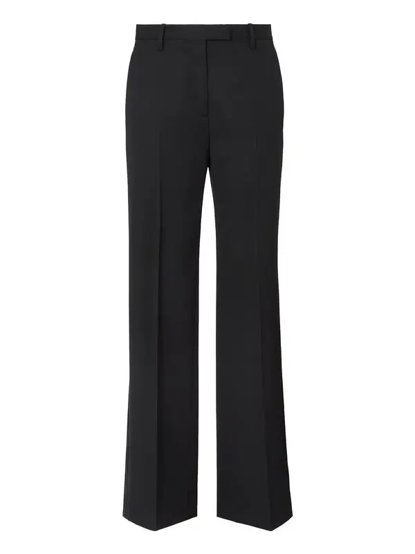 Fendi Tailored Wool Tuxedo Trousers - Black