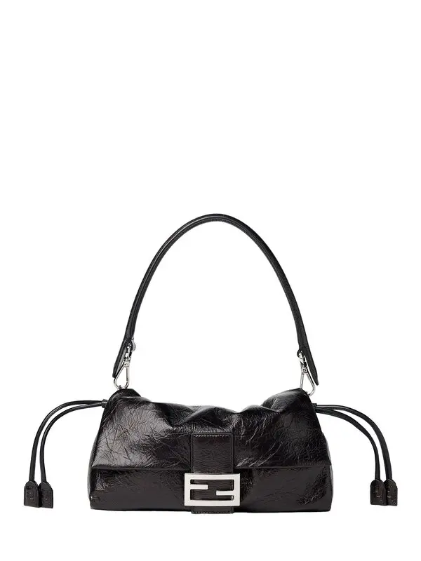 Fendi Baguette Soft Medium Bag - Black