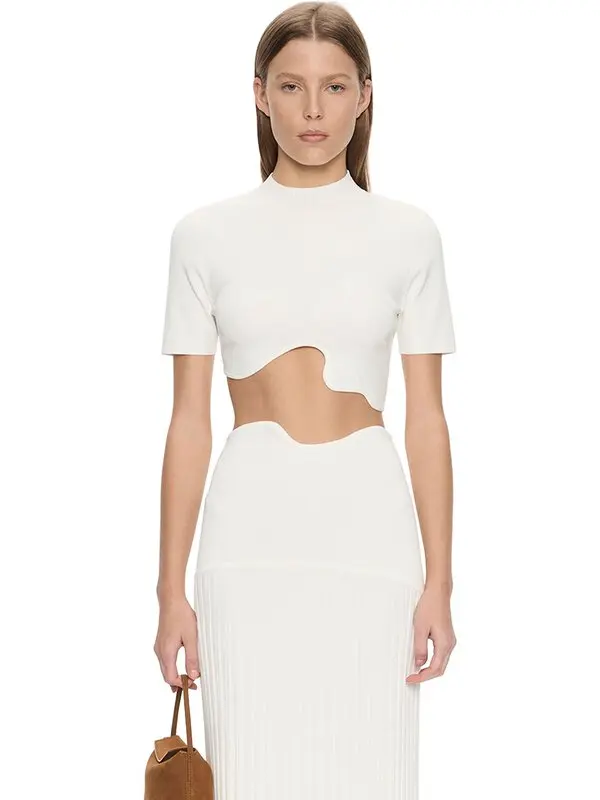 Christopher Esber Maparadita Sculpted Knit Top - White