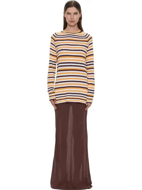 Christopher Esber Stripe Knit Monument Maxi Dress - Solaris Stripe