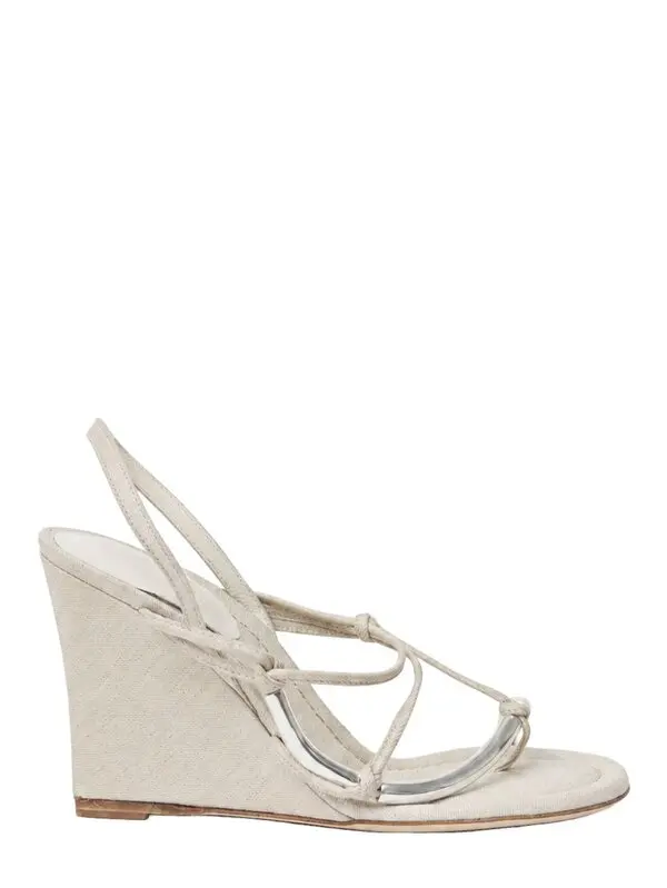 Christopher Esber Molten Wedge Sandals - Natural