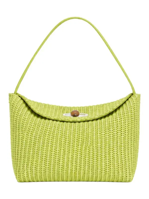Christopher Esber Turnlock Raffia Mini Bag - Verde