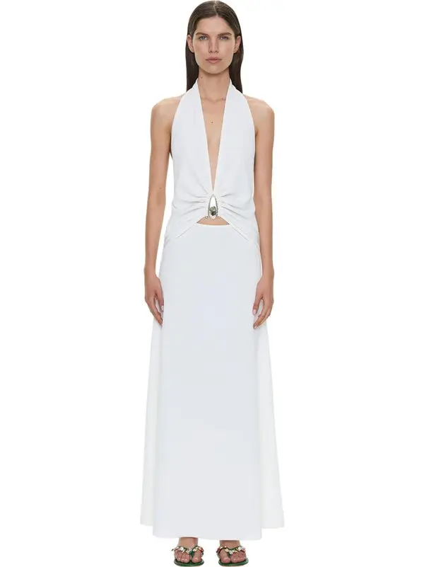 Christopher Esber Crystal Pendant Tank Dress - White