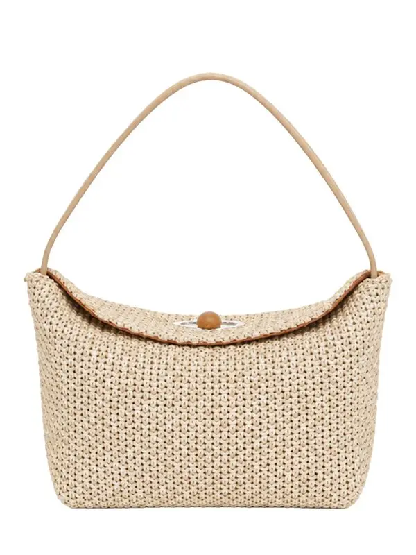 Christopher Esber Turnlock Raffia Mini Bag - Natural