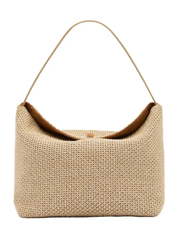 Christopher Esber Turnlock Raffia Hobo Bag - Natural