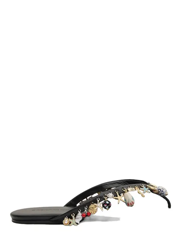 Christopher Esber Memento Charm Flip Flop - Black