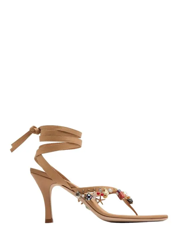 Christopher Esber Memento Charm Flip Flop Heel - Amber
