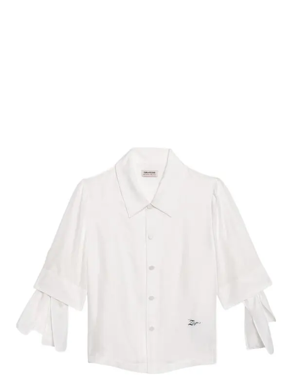 Zadig&Voltaire Telmy Silk Shirt With Bow Detail Cuffs - Judo