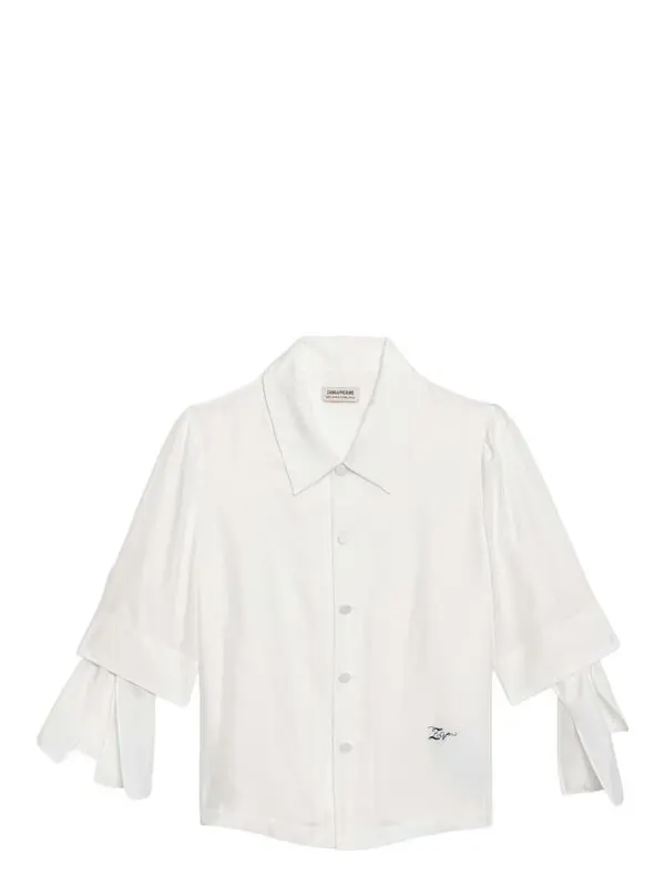 Zadig&Voltaire Telmy Silk Shirt With Bow Detail Cuffs - Judo