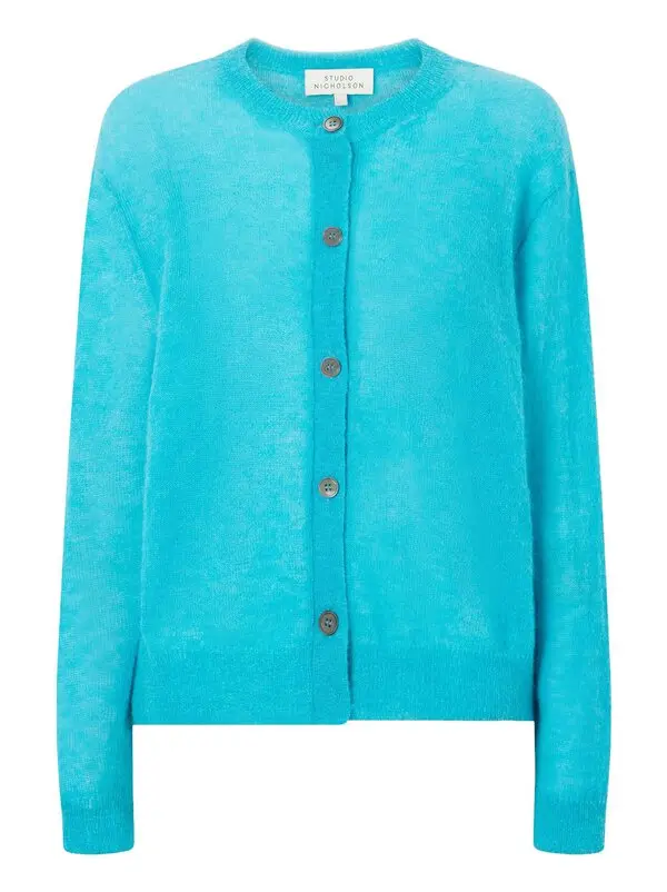 Studio Nicholson Callen Knitted Cardigan - Blue