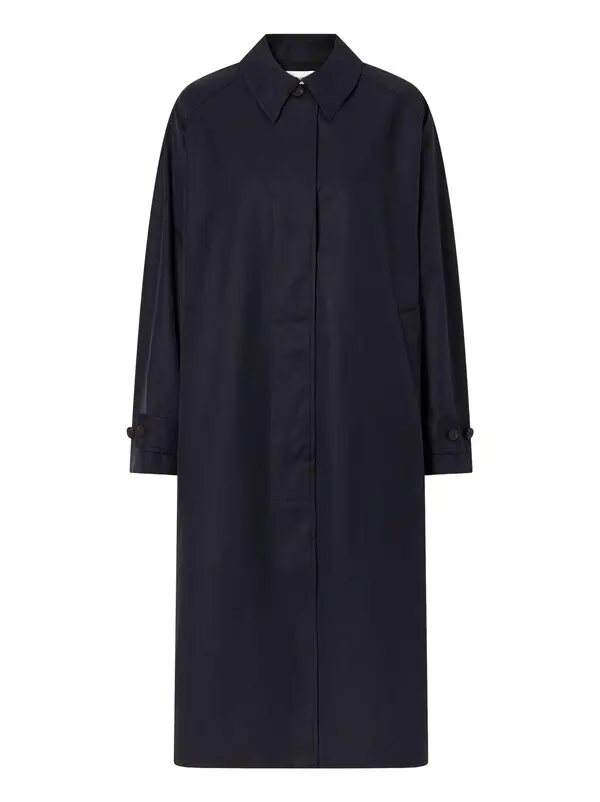 Studio Nicholson Holin Cotton-blend Trench Coat - Navy