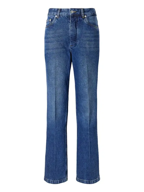 Studio Nicholson Barra Mid-rise Straight-leg Jeans - Blue