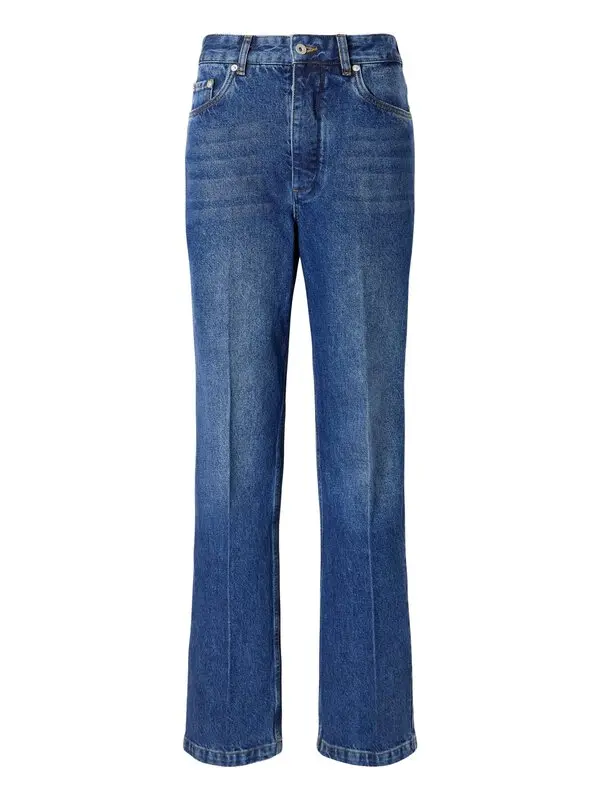 Studio Nicholson Barra Mid-rise Straight-leg Jeans - Mid Denim