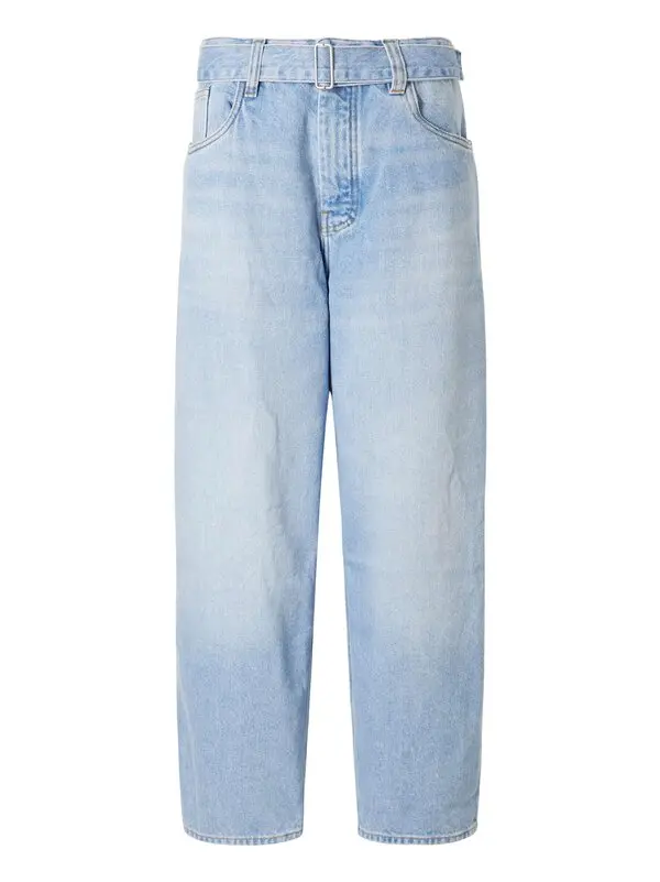 Studio Nicholson Cahuin Belted Wide-leg Jeans - Light Denim