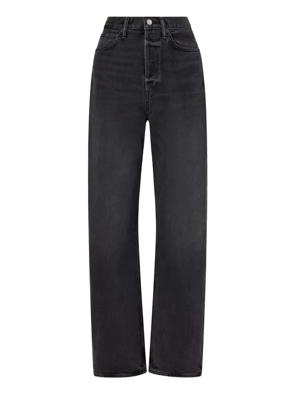 AGOLDE Vintage Loose High-rise Straight-leg Jeans - Black