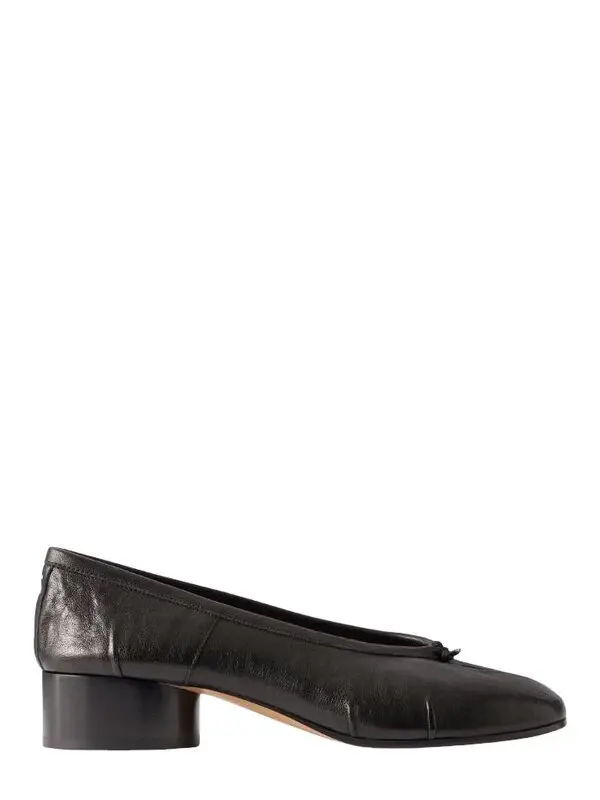 MAISON MARGIELA Tabi Split-toe Leather Ballet Flats - Black