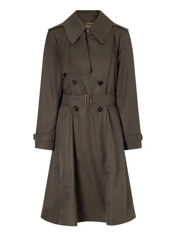 Burberry Pembury Belted Cotton-gabardine Trench Coat - Brown
