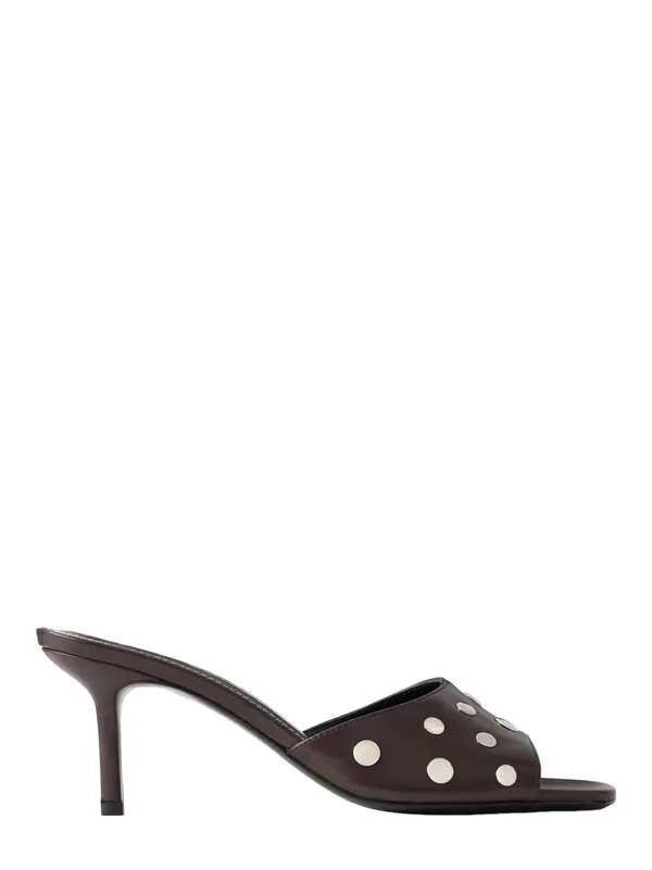 Staud Bea 67mm Studded Leather Sandals - Brown