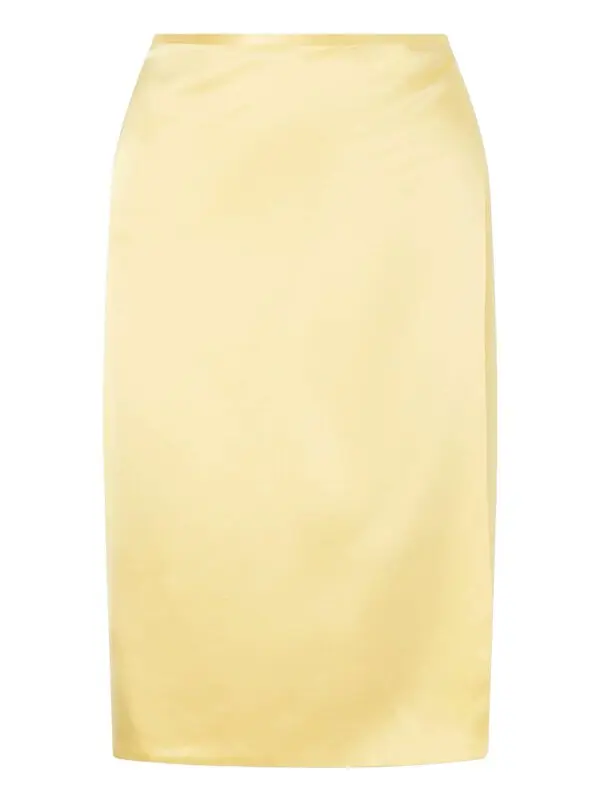 Aflalo Rixa Satin Wrap Midi Skirt - Cream
