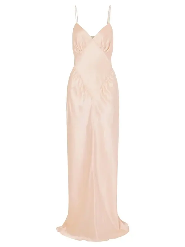Aflalo Aire Silk-satin Maxi Dress - Pink