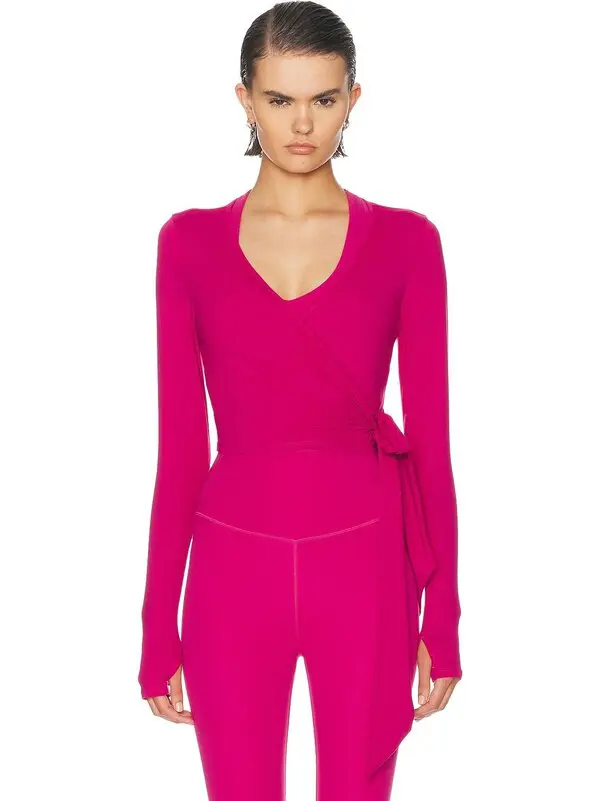 Splits59 Bella Airweight Lite Wrap Top - Sangria