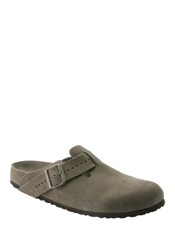 BIRKENSTOCK Boston Rick Owens Suede Clogs - Velour Dust