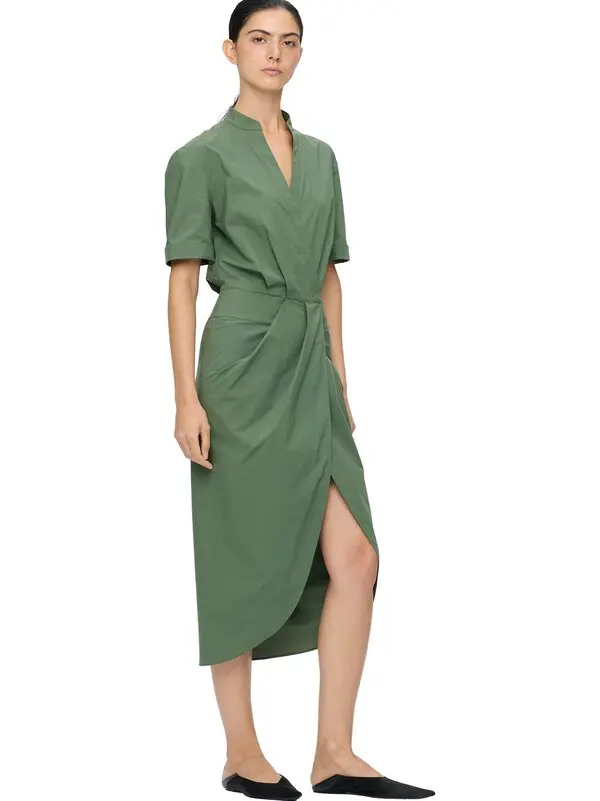 CALLAS MILANO Bali Wrap Shirt Dress - Military