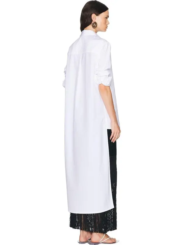 Alaïa Asymmetric Cotton Shirt - Blanc