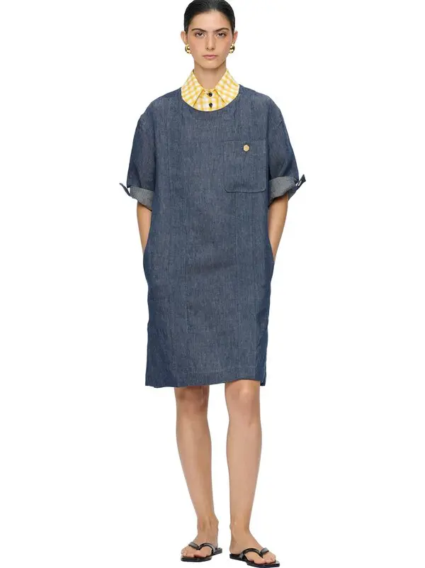 CALLAS MILANO Nadege Tunic Dress - Indigo