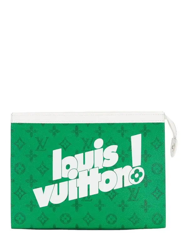 LOUIS VUITTON Vintage Monogram Voyage Mm Pouch - Green