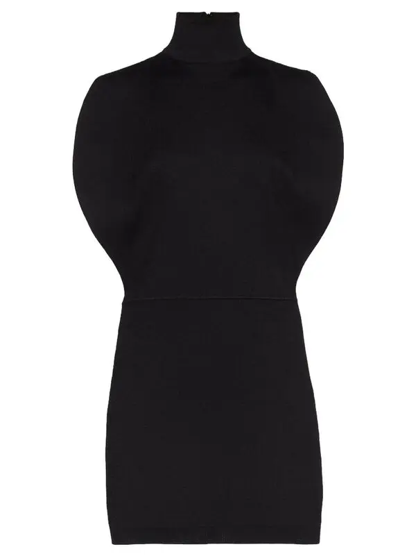 ALAÃA Alaïa Knit Cinched Mini Dress - Black