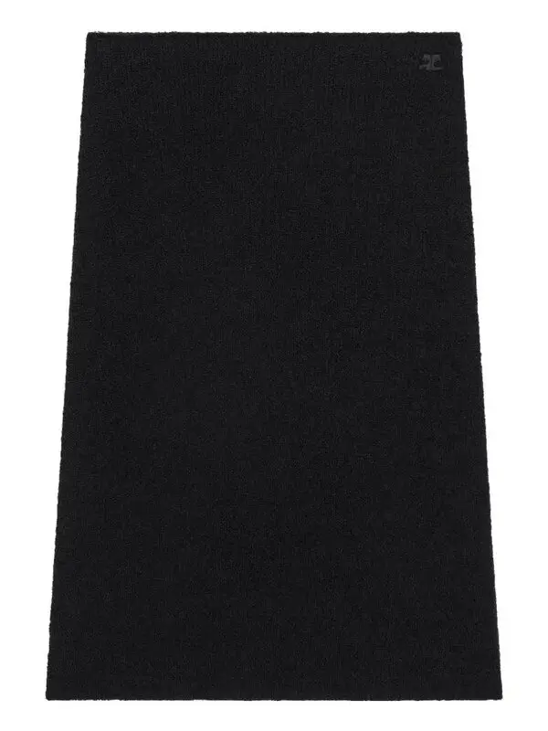COURRÃ¨GES Courrèges Midi Skirt Boucle - Black