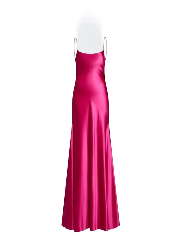 ALAÃA Alaïa Silk Maxi Slip Dress - Pink