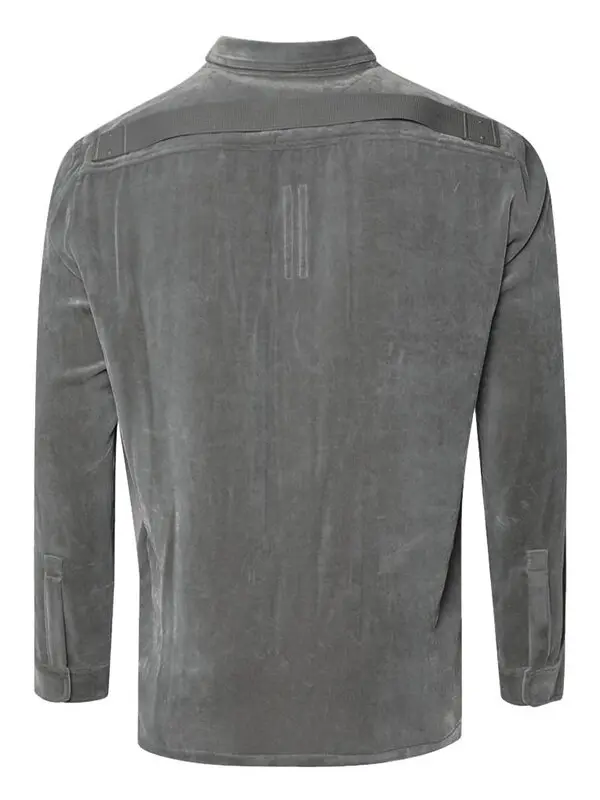 Rick Owens Fog Pocket" Outershirt In Steel - Silver