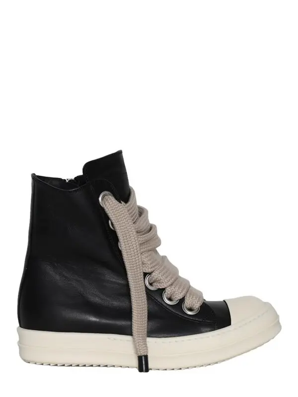 Rick Owens Tower Jumbolace High Top Sneakers - Black