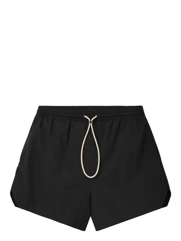 Fear Of God Nylon Swim Shorts With Perforated Lining - Black