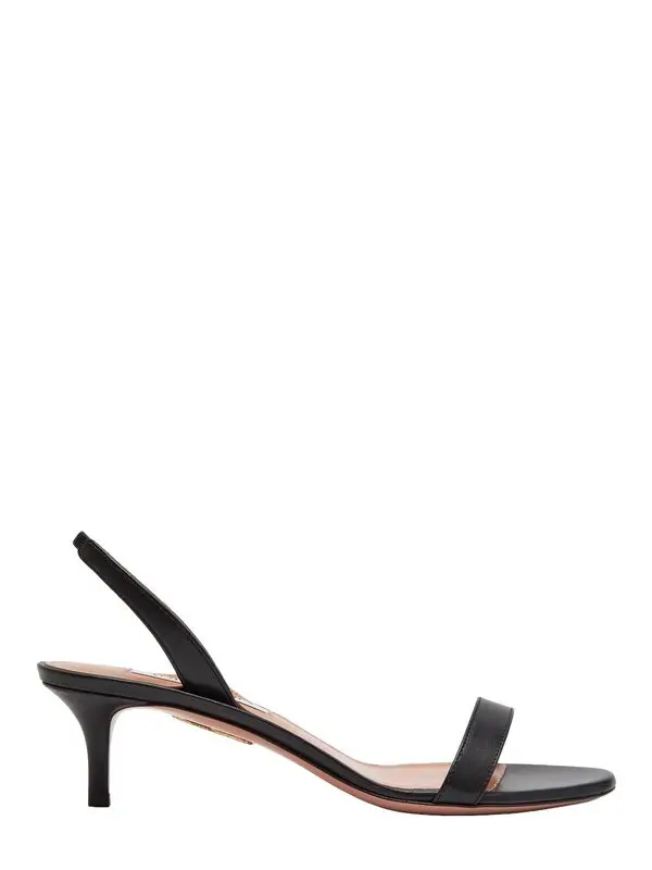 AQUAZZURA So Nude" Leather Slingback Sandals - Black