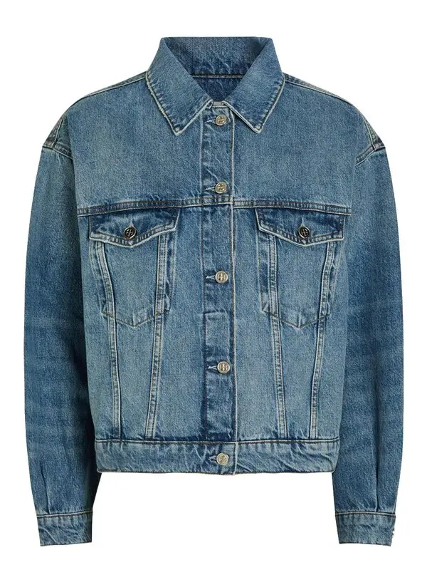 ANINE BING Quincy Panelled Jacket - Denim