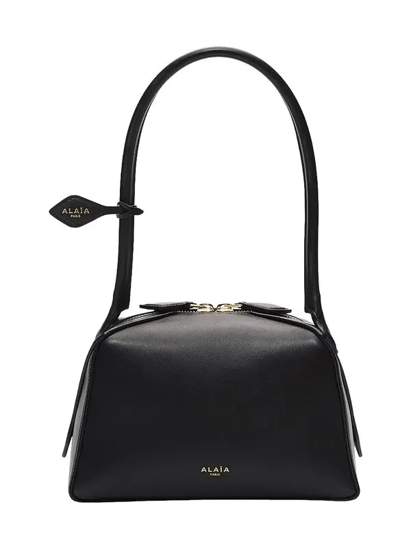 Alaïa Small Le Bouledogue Bag In Calfskin Leather - Noir